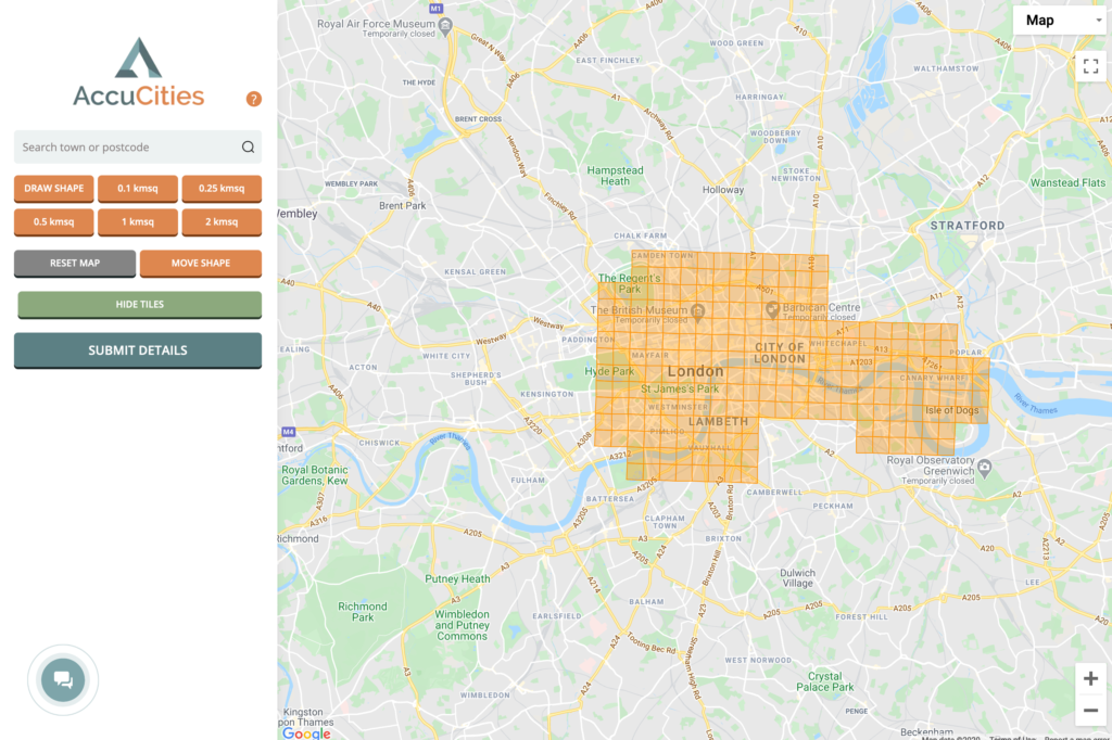 Map - Textured London Tile - AccuCities